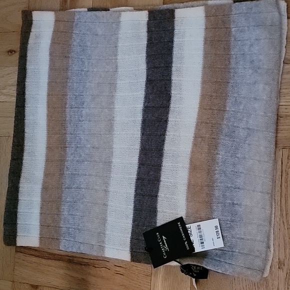 Charter Club | Accessories | Cashmere Ribbed Striped Scarfcharter Club ...